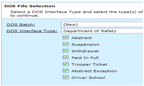 Department of Safety - Create DOS File