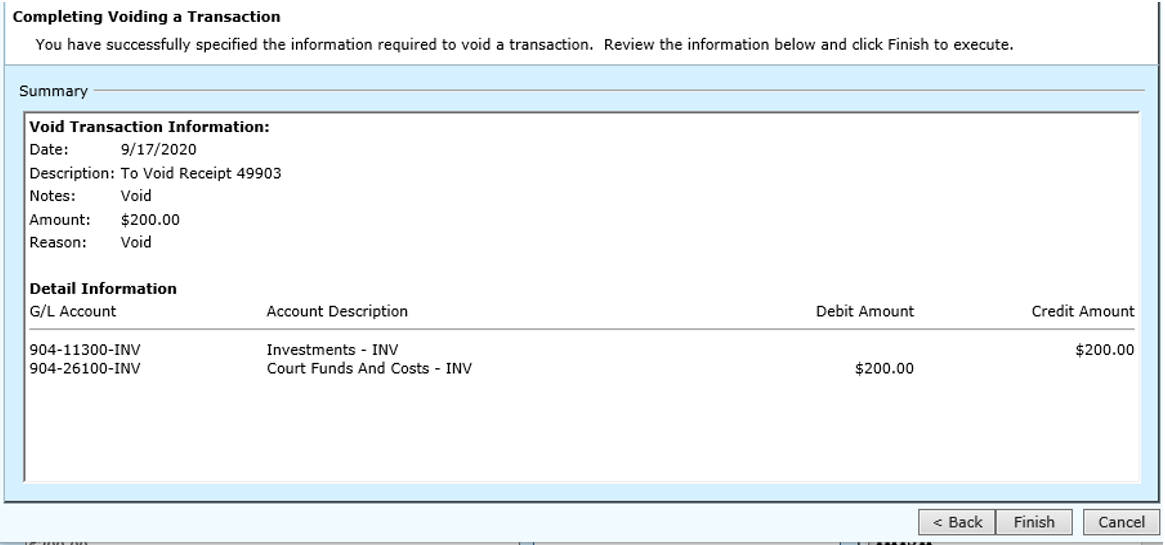 Voiding An Investment Deposit