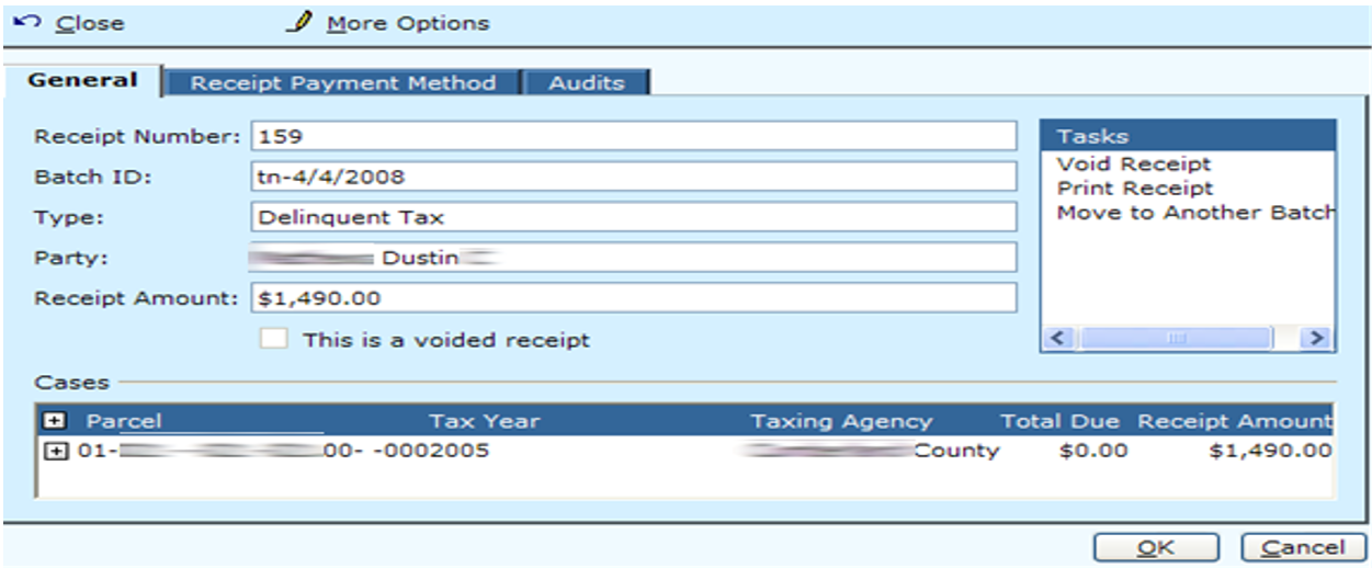 DT Receipting – Voiding a Receipt