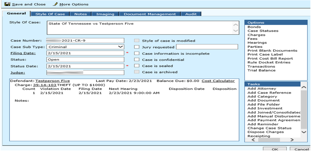 Add Parties to an Existing Case