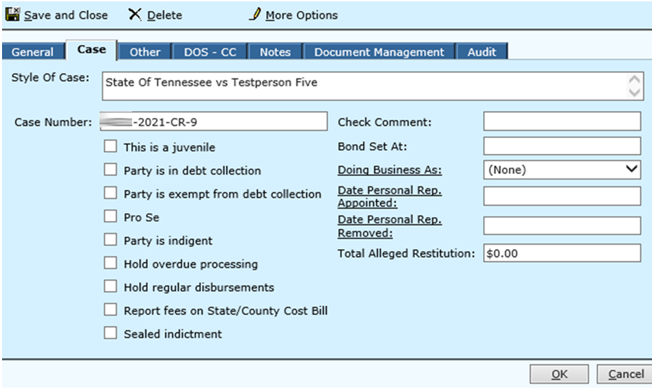 Add Parties to an Existing Case